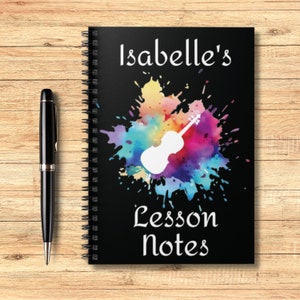 Personalized Lesson Notebook for Violinist, Violist, Cellist, Custom ...