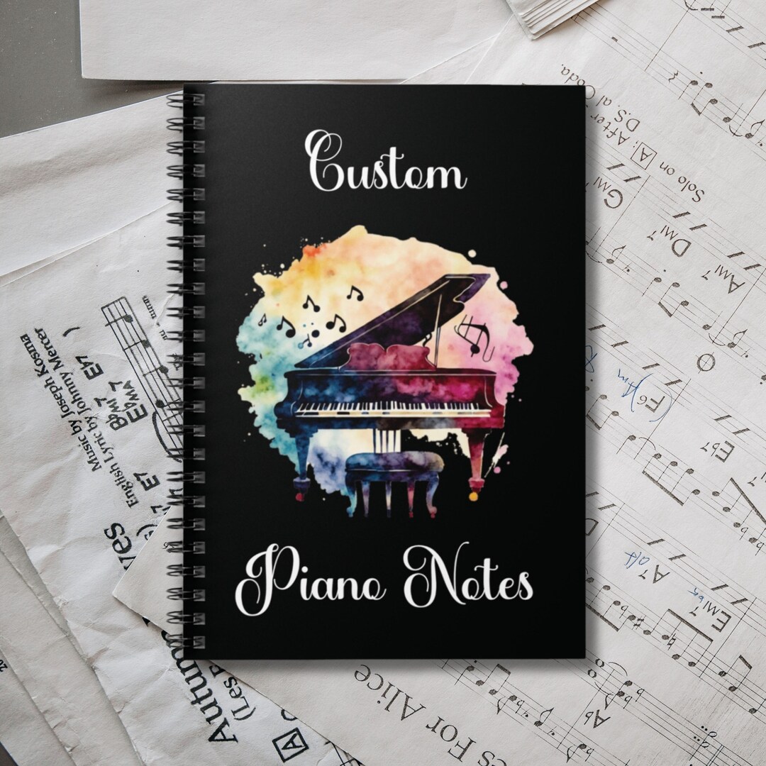 Personalized Lesson Notebook for Pianist, Custom Piano Notebook, Music ...