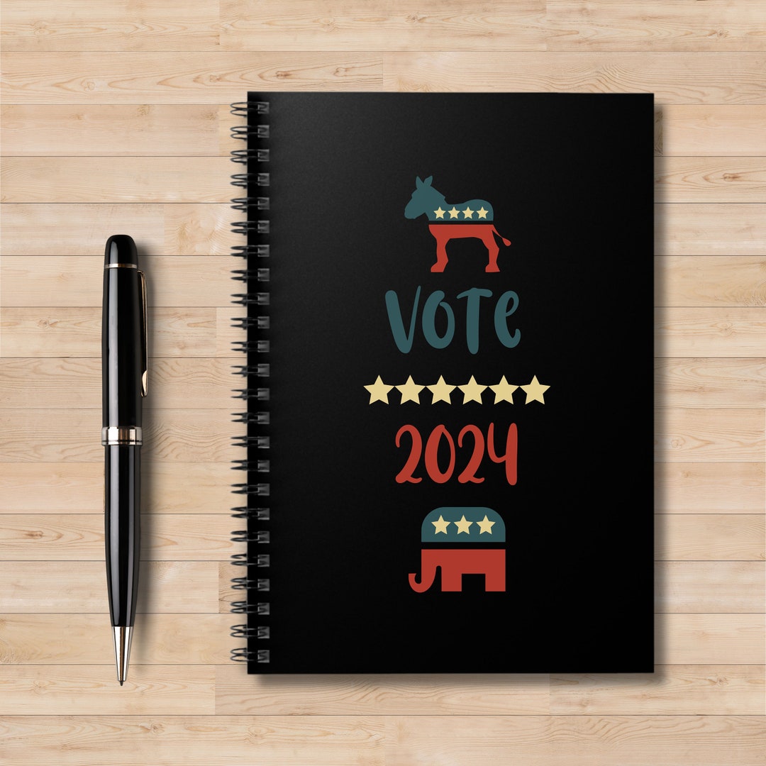 Patriotic Spiral Notebook, Politics Journal, Election Spiral Ntbk, 2024 ...