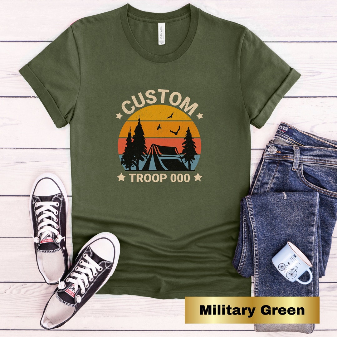 Personalized Troop Leader Shirt, Custom Tshirt for Troop, Troop Leader Tee, Camping Shirt for ...