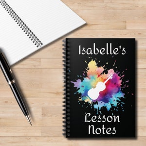 Personalized Lesson Notebook for Violinist, Violist, Cellist, Custom ...