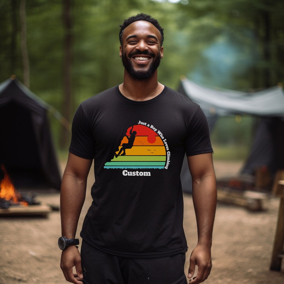 Just a Boy Who Loves Climbing Tshirt, Climbing Shirt, Gift for Climbers ...