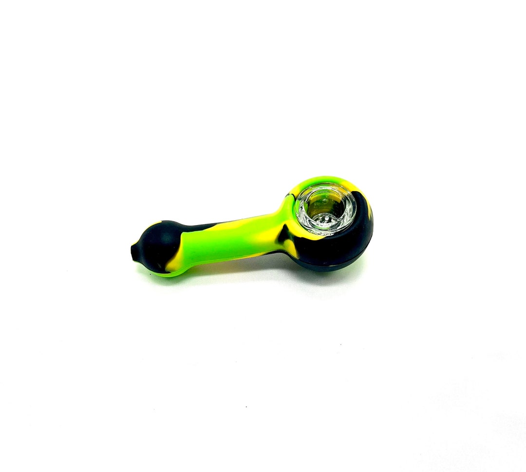 Discreet Silicone Pipe With Glass Bowl - Etsy