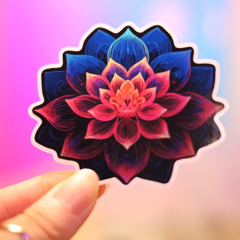 Lotus Flower Sticker - Etsy