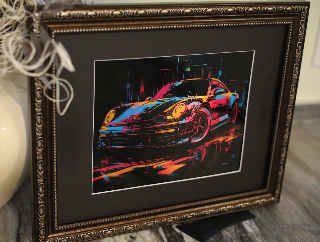 Holo Porsche Carrera GT3 Supercar Print Wall Art Decor 911 S Sport Race ...