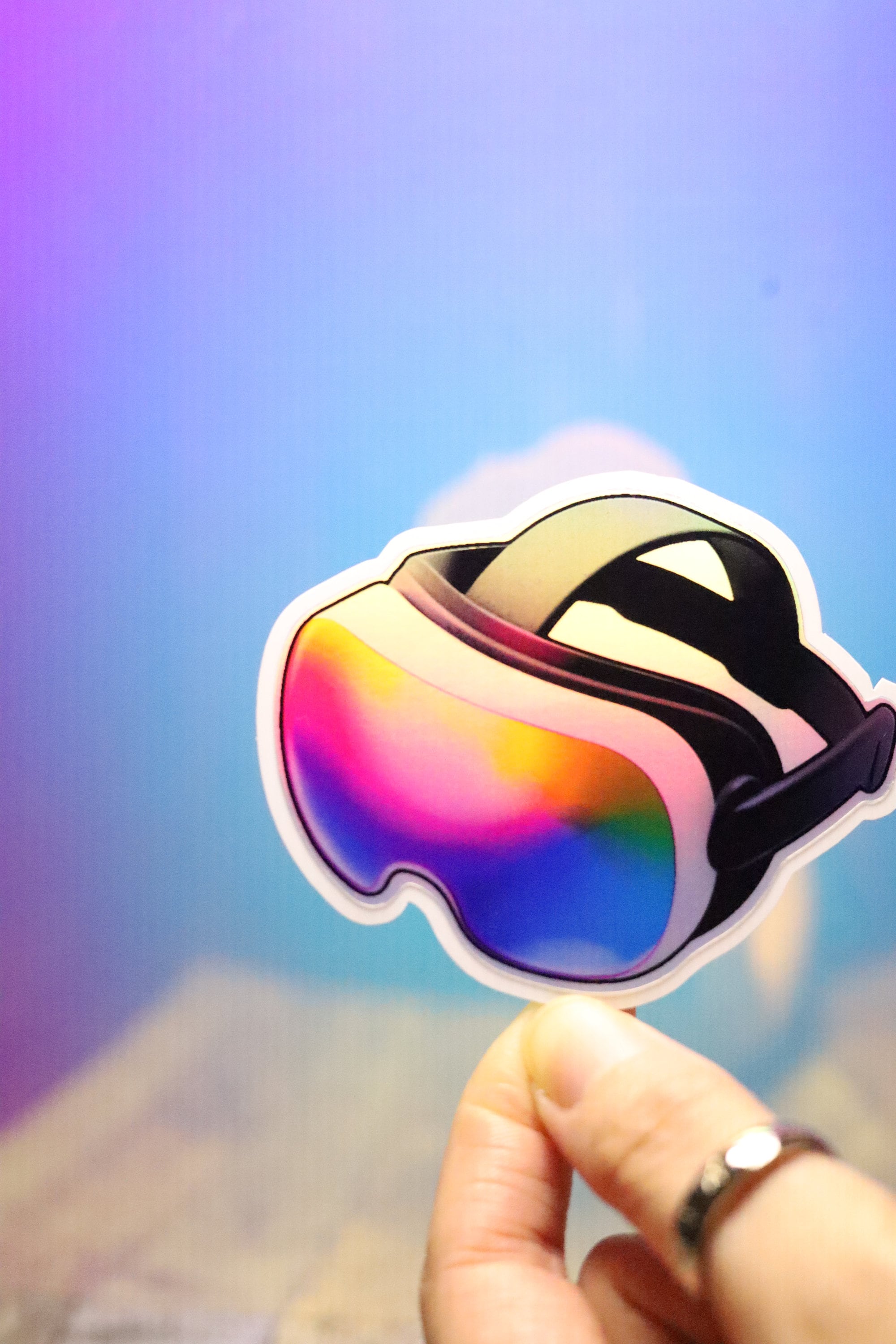 Holo Pro AR VR Headset Sticker Holographic Shiny Quest Car Phone Decal ...
