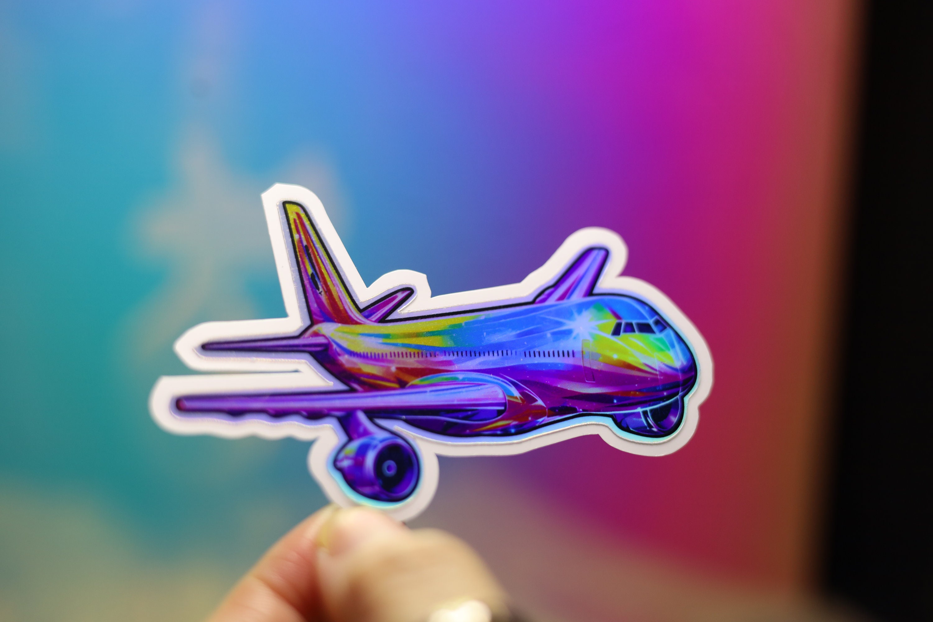 Holo Jumbo Jet Airliner Sticker Airplane Graphic Jetliner Airbus ...