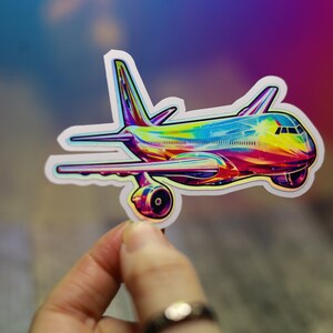 Holo Jumbo Jet Airliner Sticker Airplane Graphic Jetliner Airbus ...
