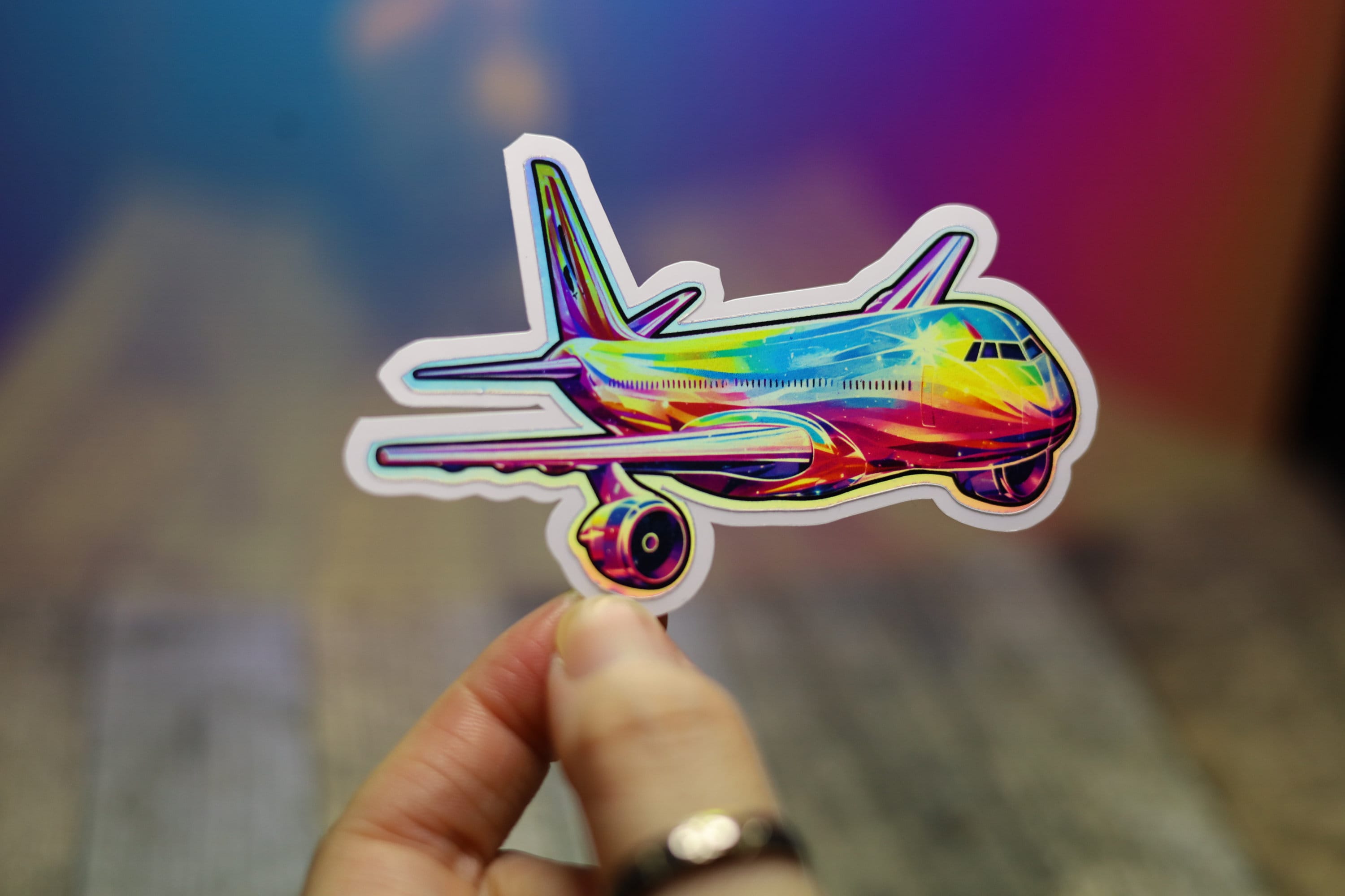 Holo Jumbo Jet Airliner Sticker Airplane Graphic Jetliner Airbus ...