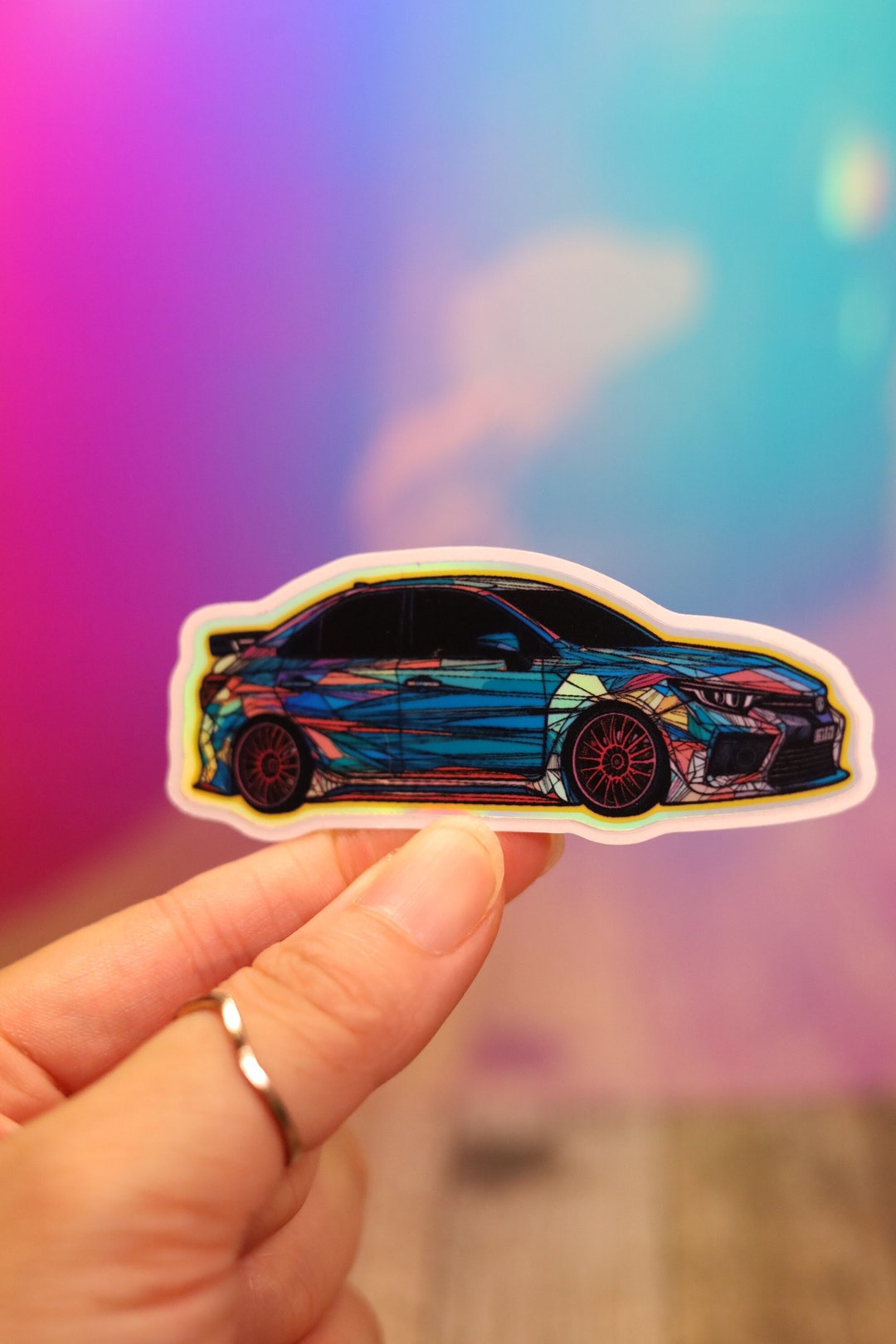 Holo Toyota Corolla Car Sticker Holographic Shiny | Laptop | Car Decal ...