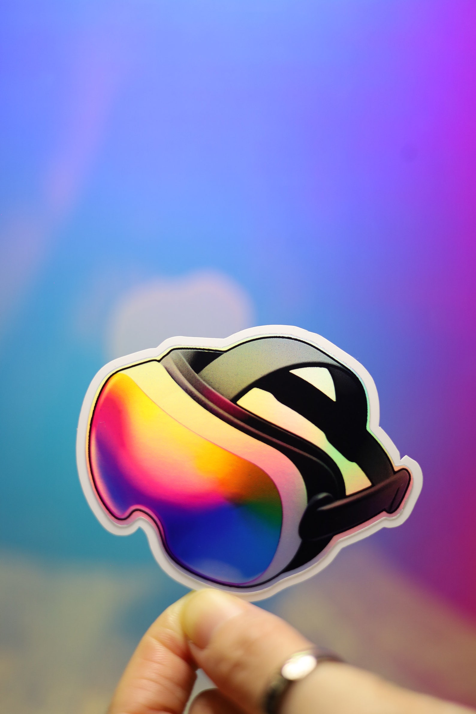 Holographic VR Headset Sticker | AR Gaming Decal, Magnet - Etsy