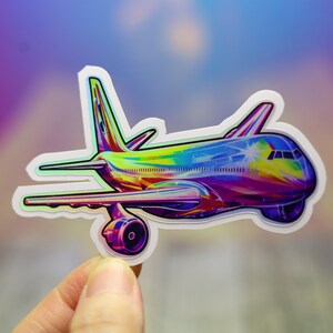Holo Jumbo Jet Airliner Sticker Airplane Graphic Jetliner Airbus ...