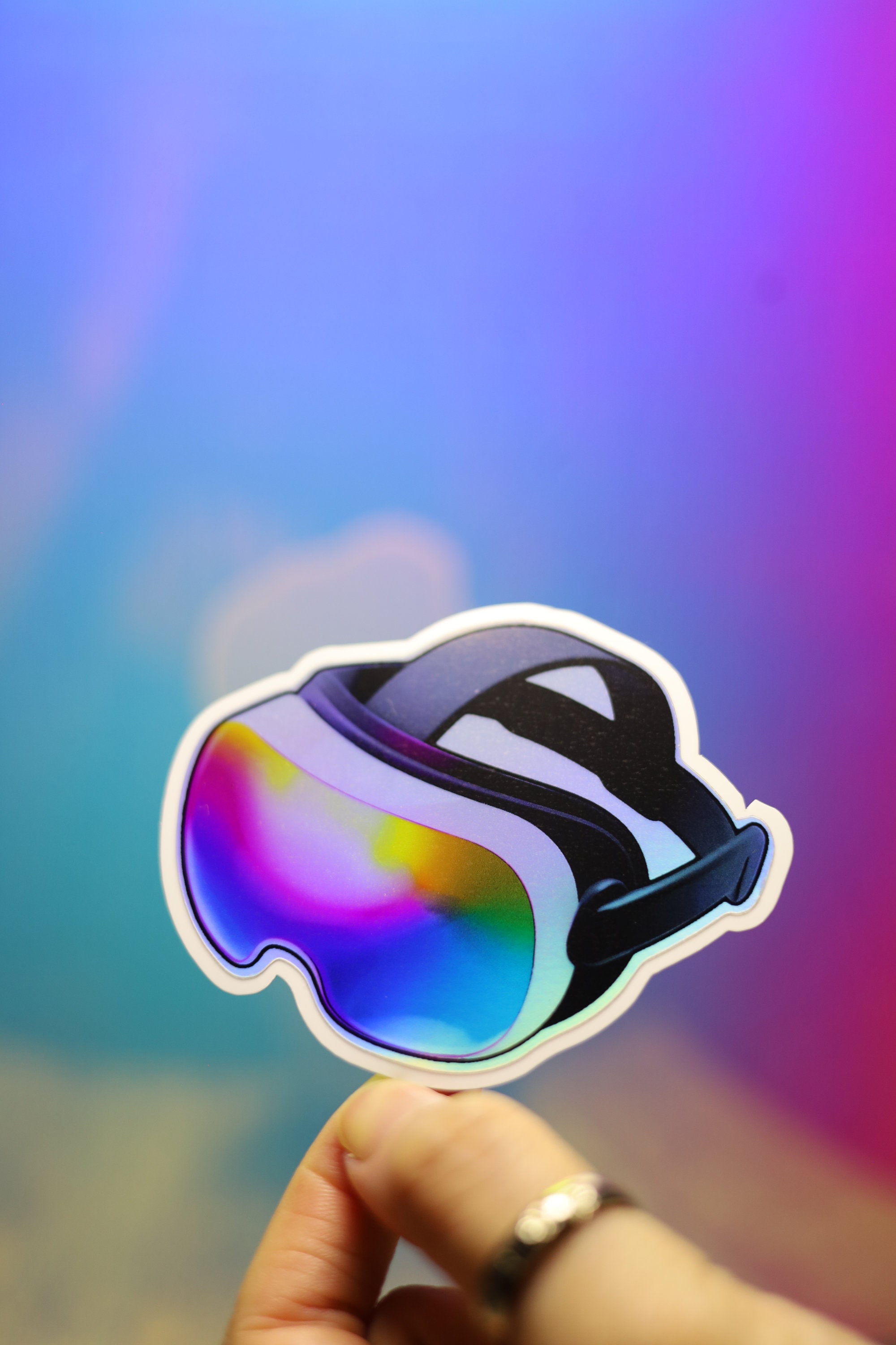 Holo Pro AR VR Headset Sticker Holographic Shiny Quest Car Phone Decal ...