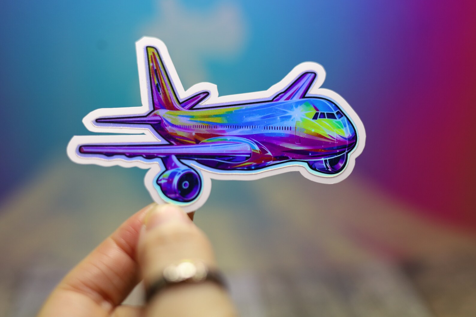 Holo Jumbo Jet Airliner Sticker Airplane Graphic Jetliner Airbus ...