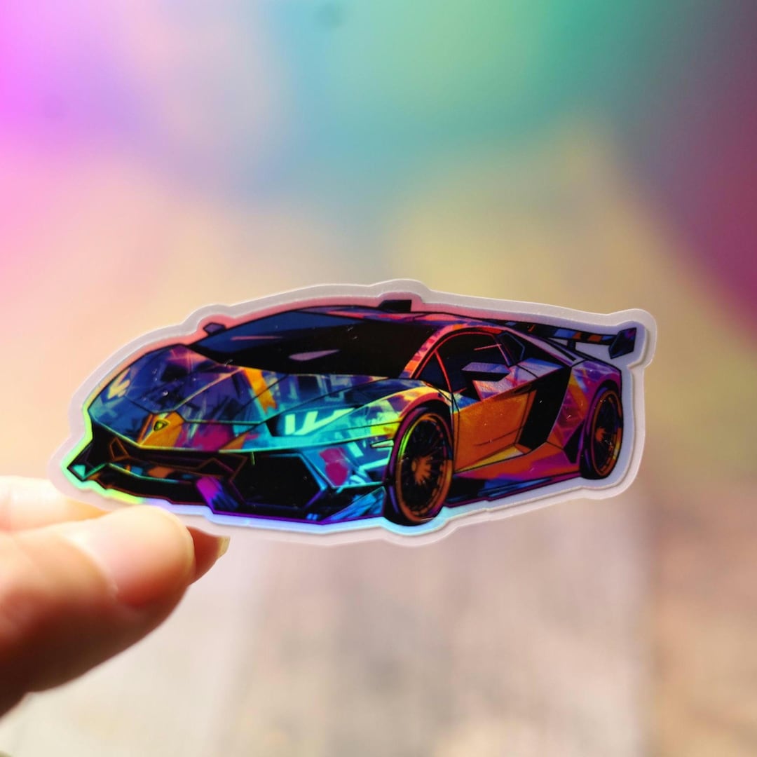 Holo Lamborghini Sticker | Waterproof Supercar Decal, Magnet - Etsy