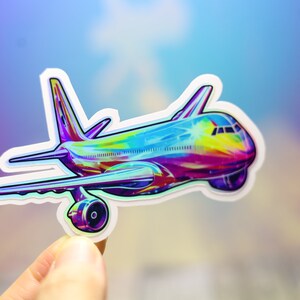 Holo Jumbo Jet Airliner Sticker Airplane Graphic Jetliner Airbus ...
