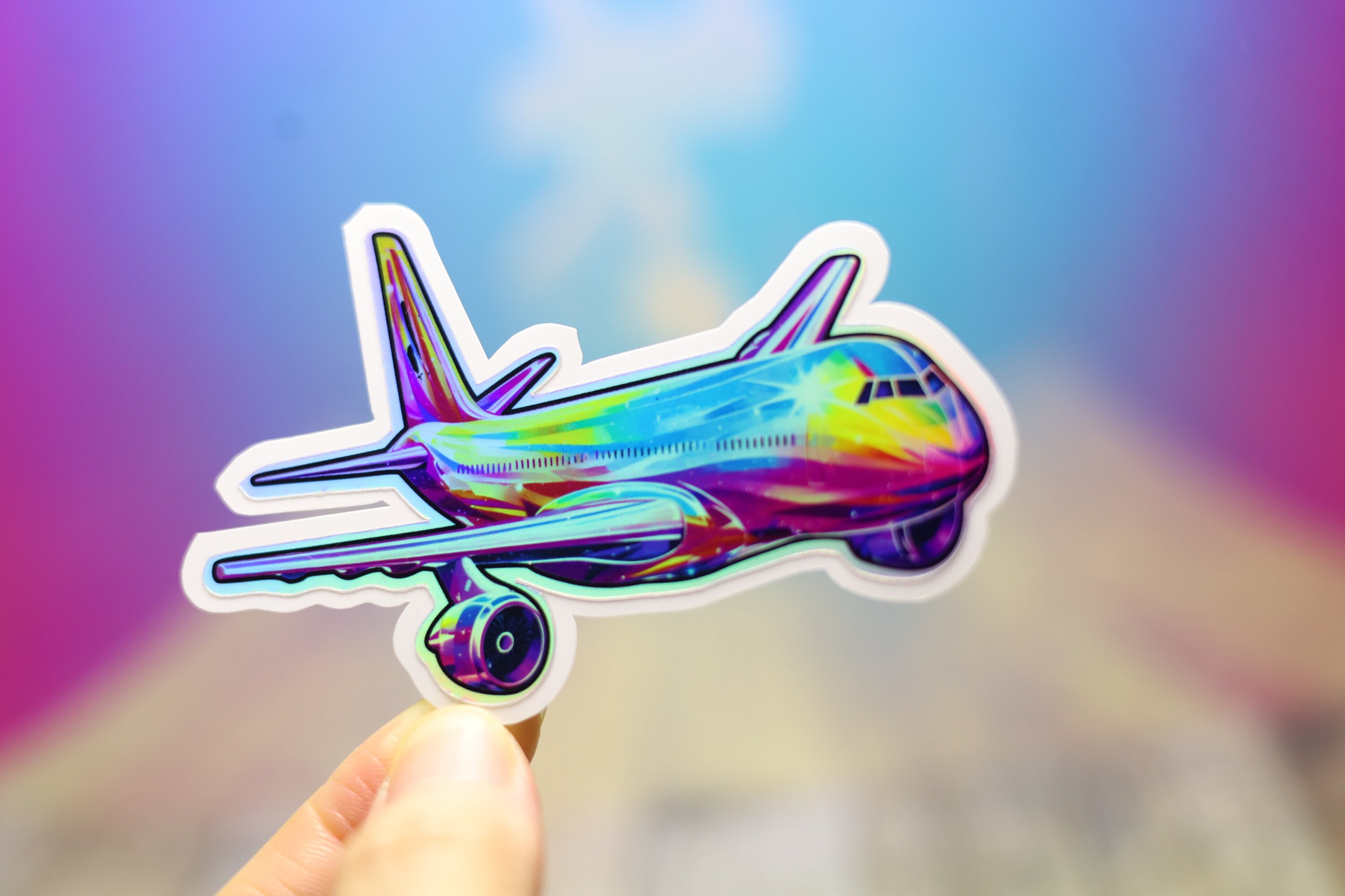 Holo Jumbo Jet Airliner Sticker Airplane Graphic Jetliner Airbus ...