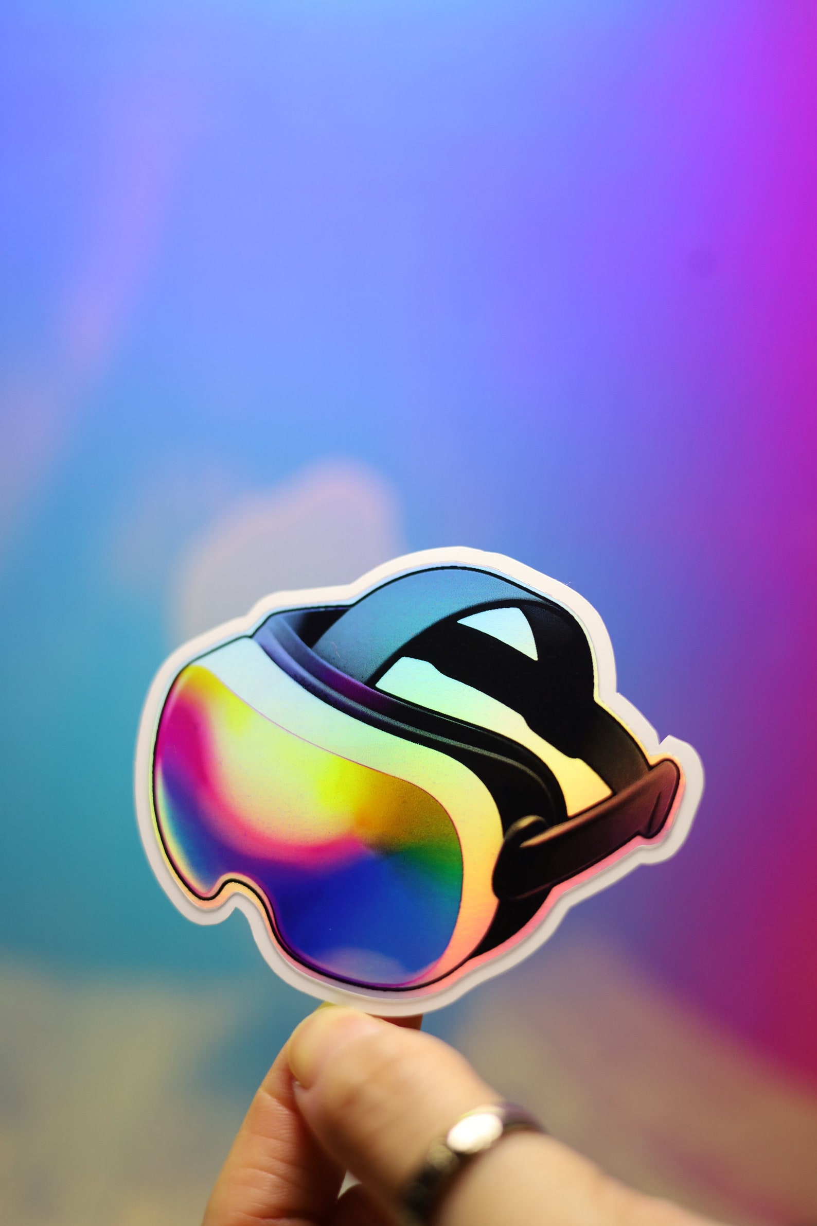 Holographic VR Headset Sticker | AR Gaming Decal, Magnet - Etsy