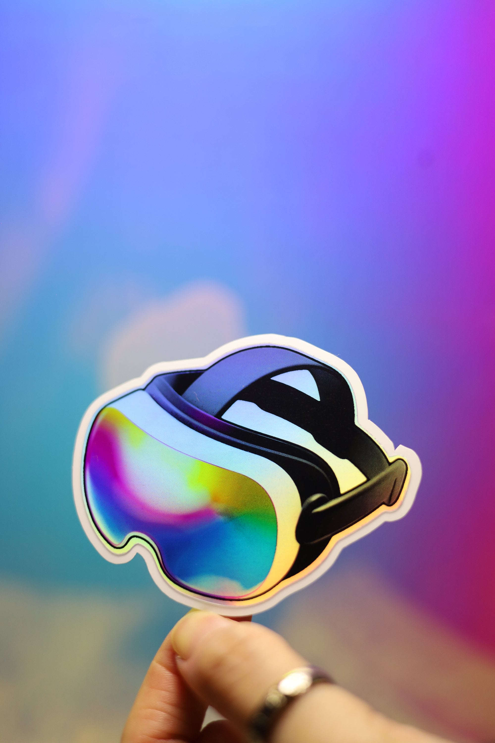 Holographic VR Headset Sticker | AR Gaming Decal, Magnet - Etsy