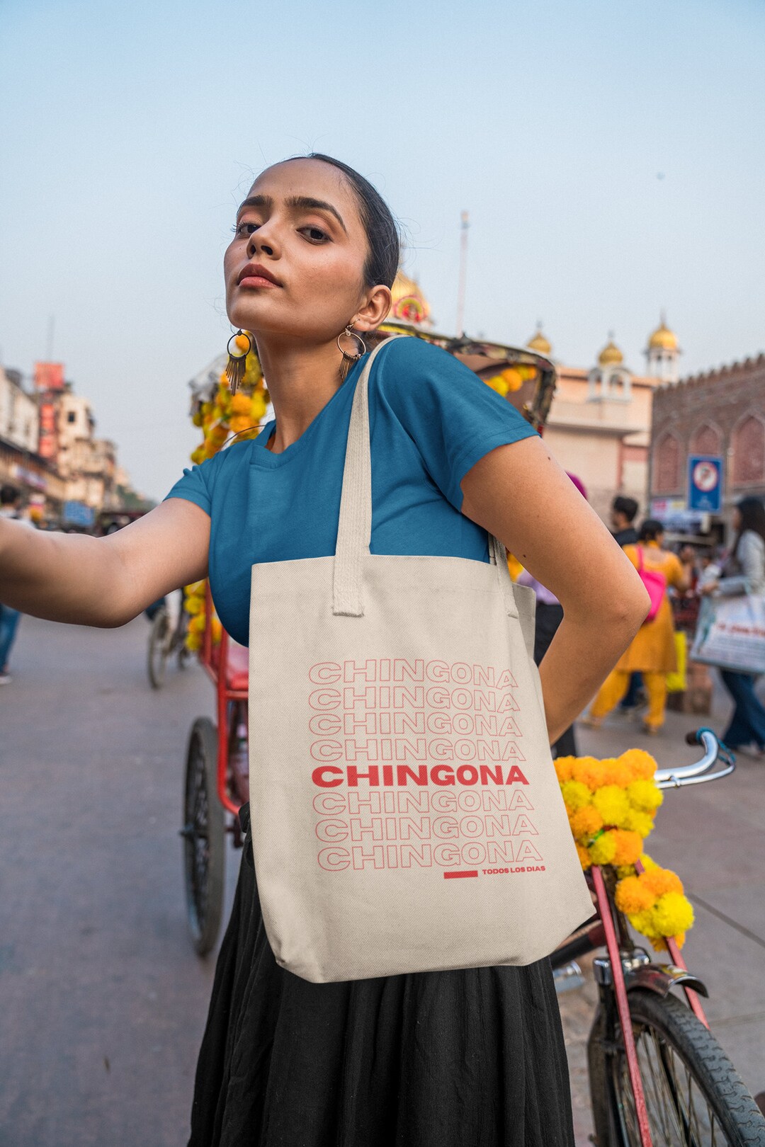 Chingona Tote Bag - Cotton Canvas Tote Bag (single Side Design) - Etsy