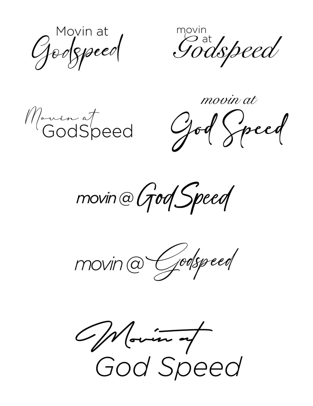 Digital Downloadable Printable Movin at Godspeed Font Ideas for Tattoo ...