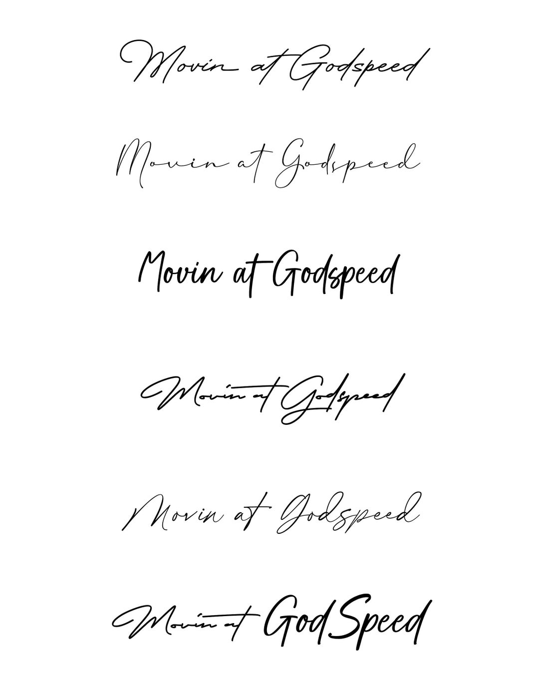 Digital Downloadable Printable Movin at Godspeed Font Ideas - Etsy