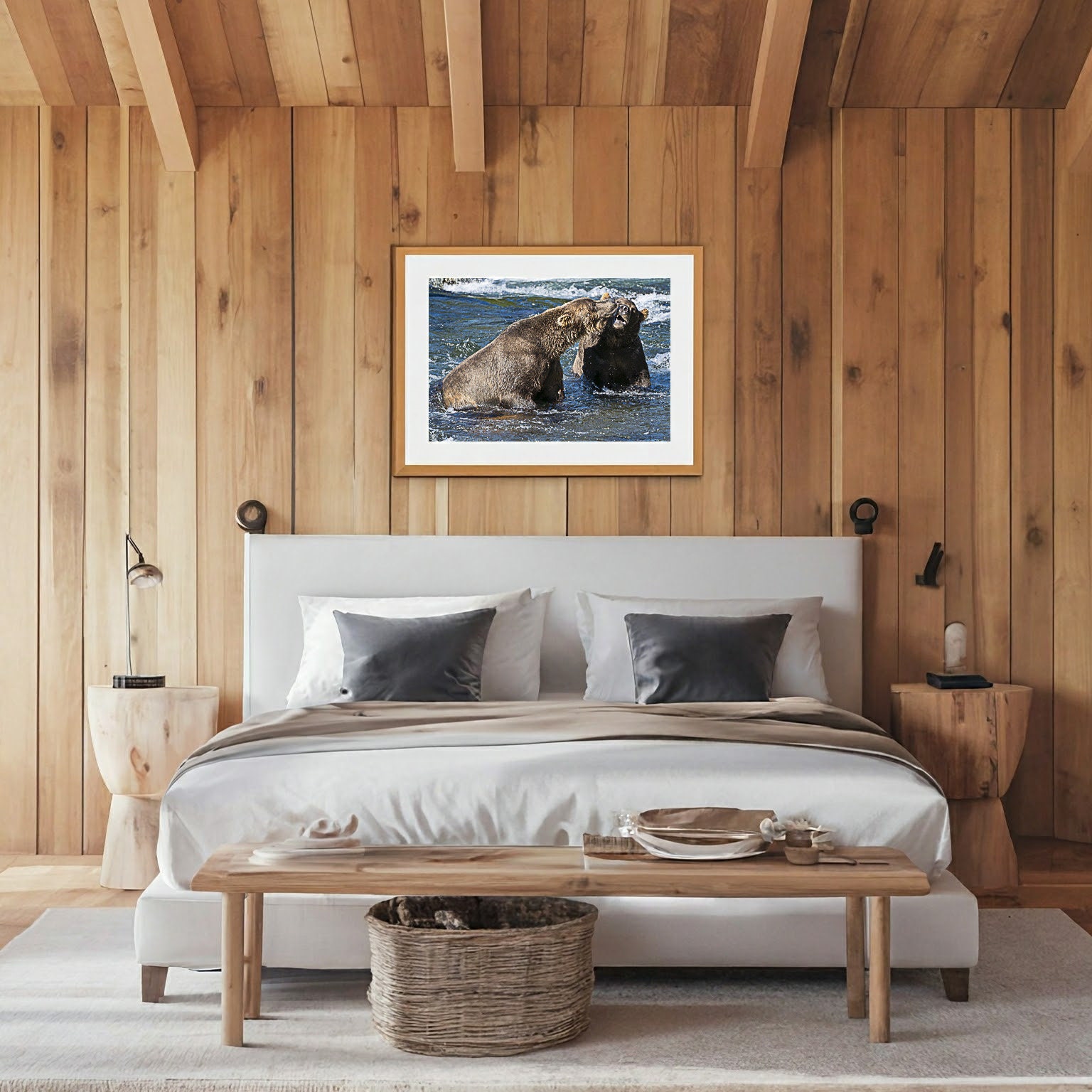 Wildlife Printable Wall Art, Brown Bear, Action, Portrait, Alaska ...