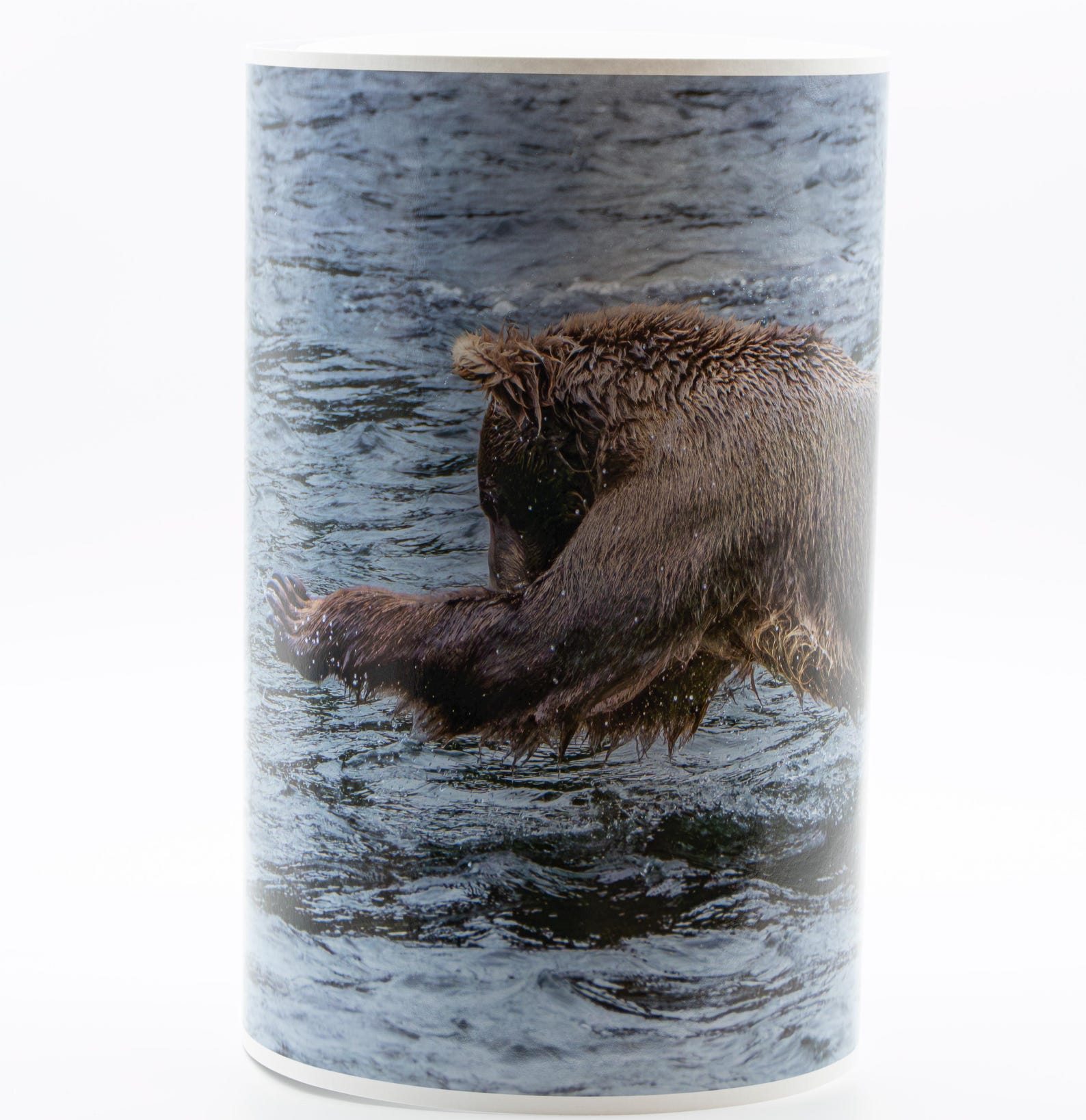 Photo Print Flying Bear Brooks River Katmai Alaska Brown Bear Paper ...