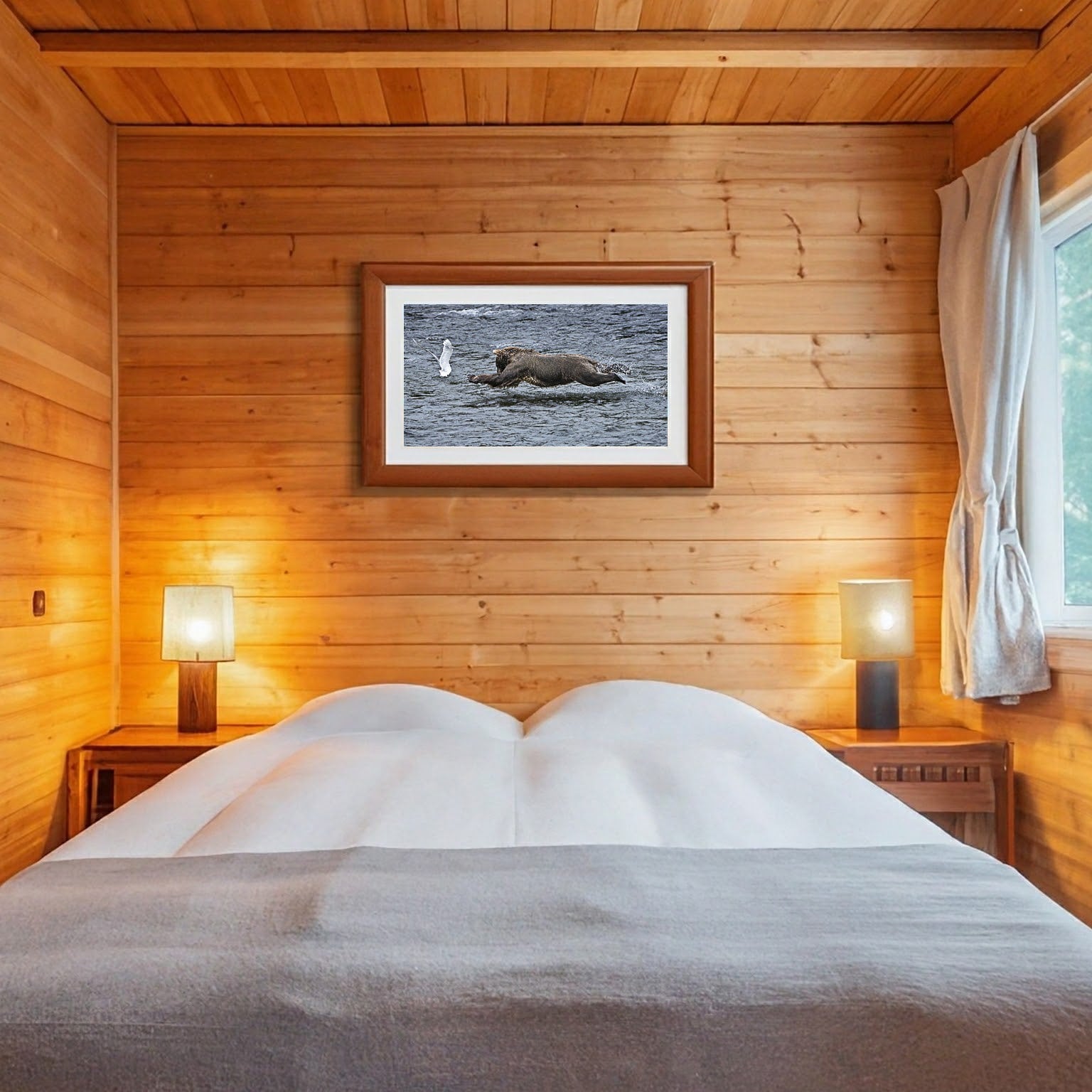 Flying Bear - Wildlife Printable Wall Art, Brown Bear, Action, Portrait ...