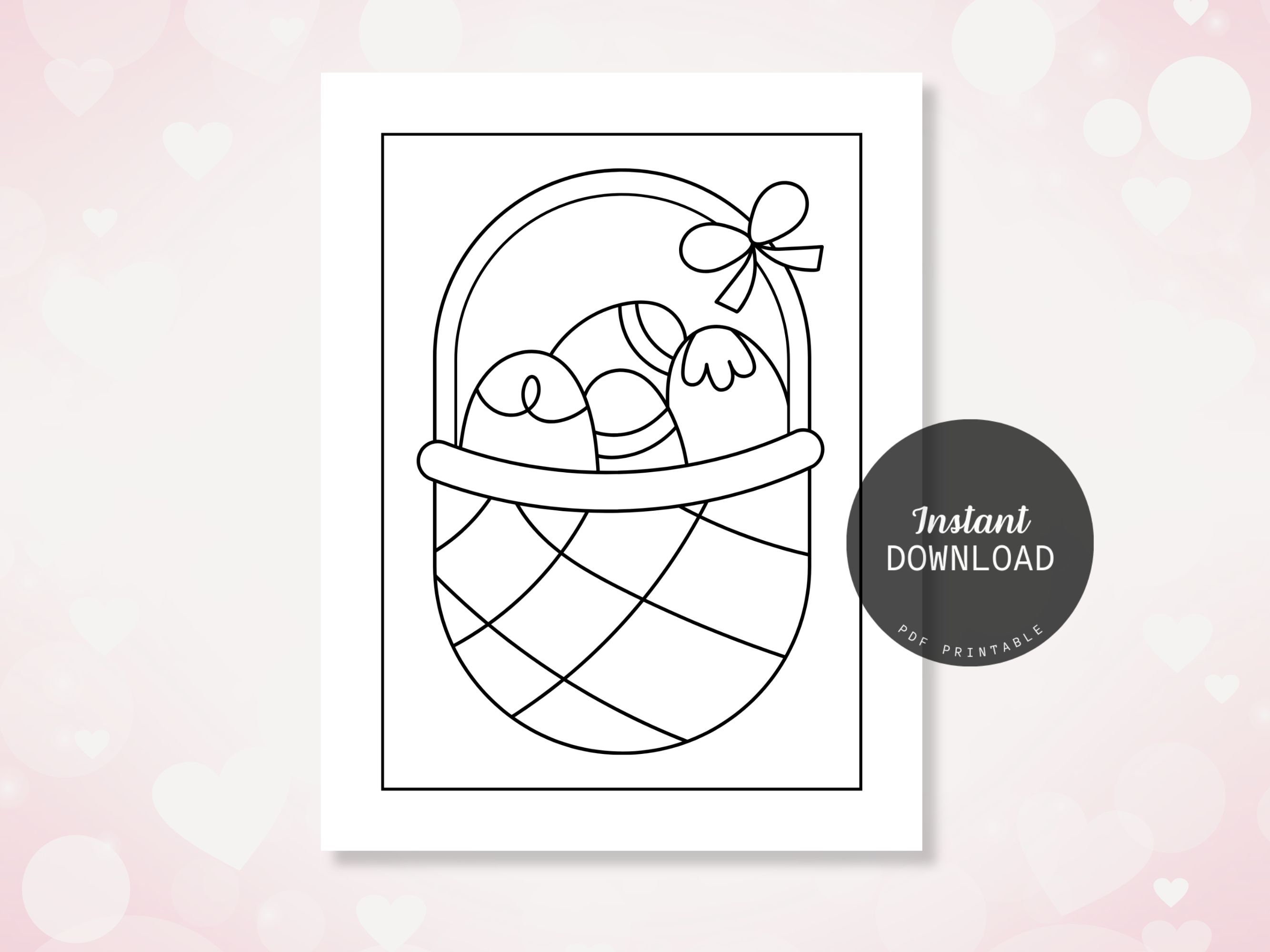 3 Easter Egg Coloring Pages for Kids, Printable Easter Coloring Pages ...