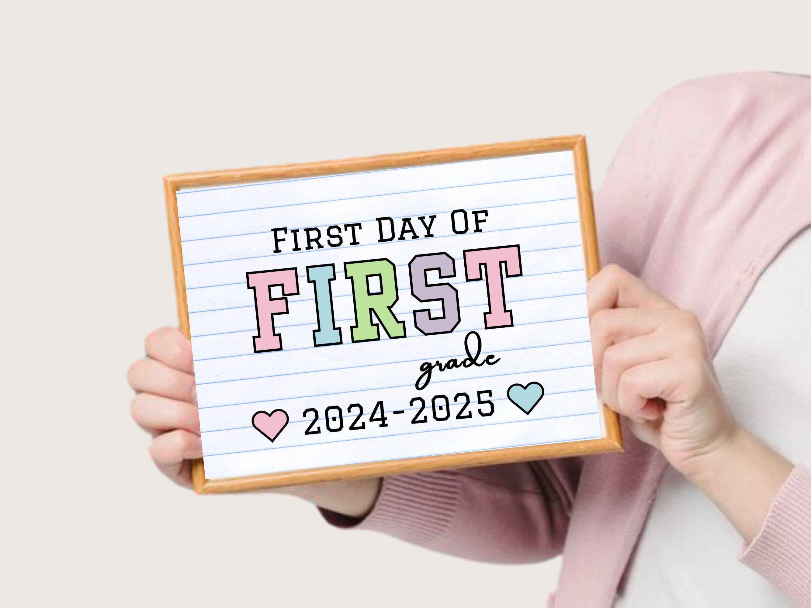 1st Grade First Day Printable Sign - Instant Download - Back to School ...