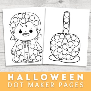 Halloween Dot Marker Printable, Dot Markers Activity, Dot Marker ...