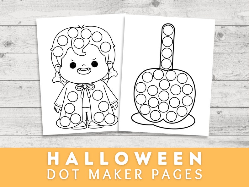 Halloween Dot Marker Printable, Dot Markers Activity, Dot Marker ...