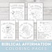 10 Printable Biblical Affirmation Coloring Pages | Kid's Affirmations ...