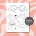 Custom Groovy Coloring Pages Party Favors Printable, Retro Birthday ...