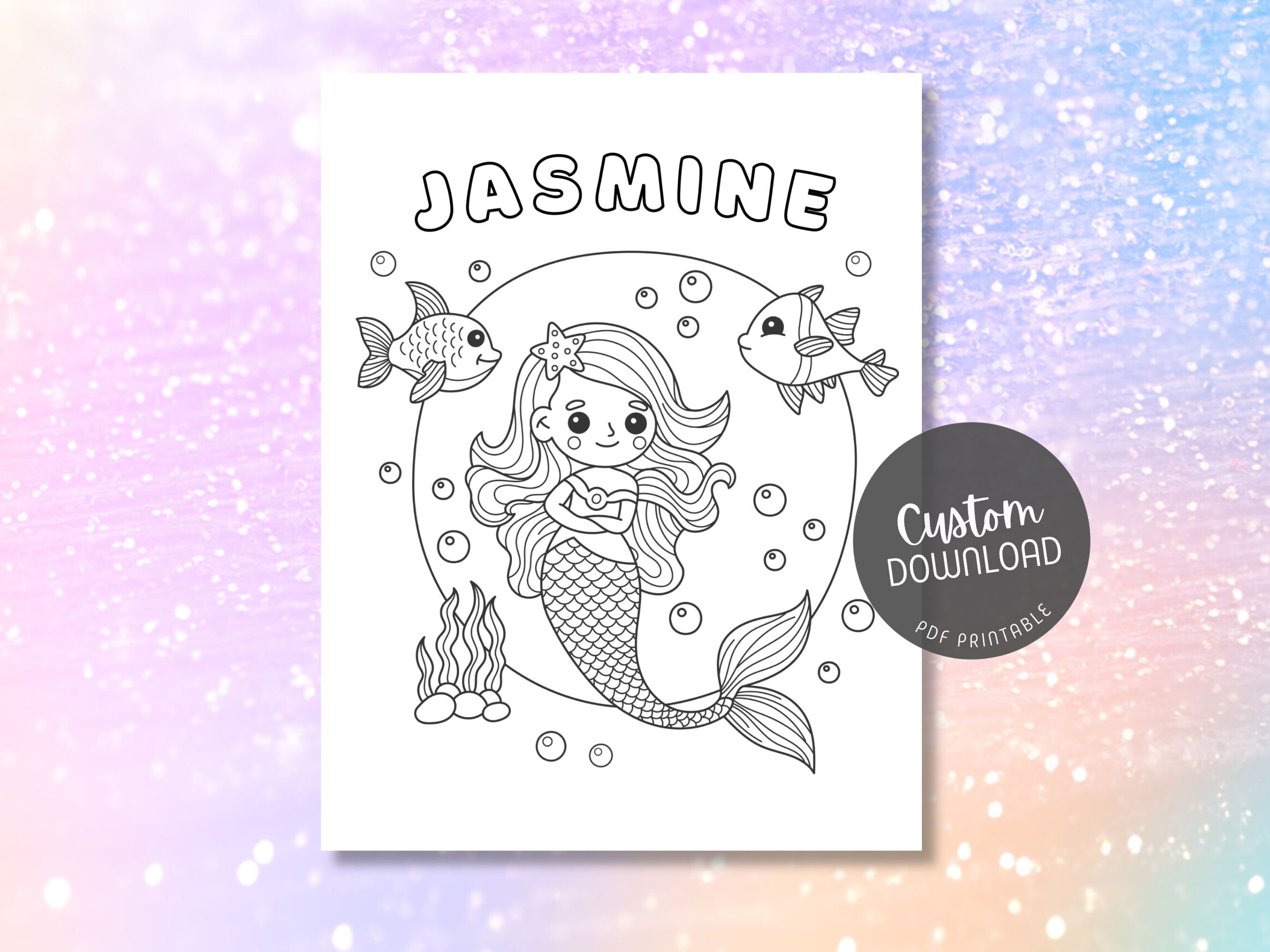 Mermaid Birthday Coloring Pages, Underwater Birthday Coloring Sheets ...
