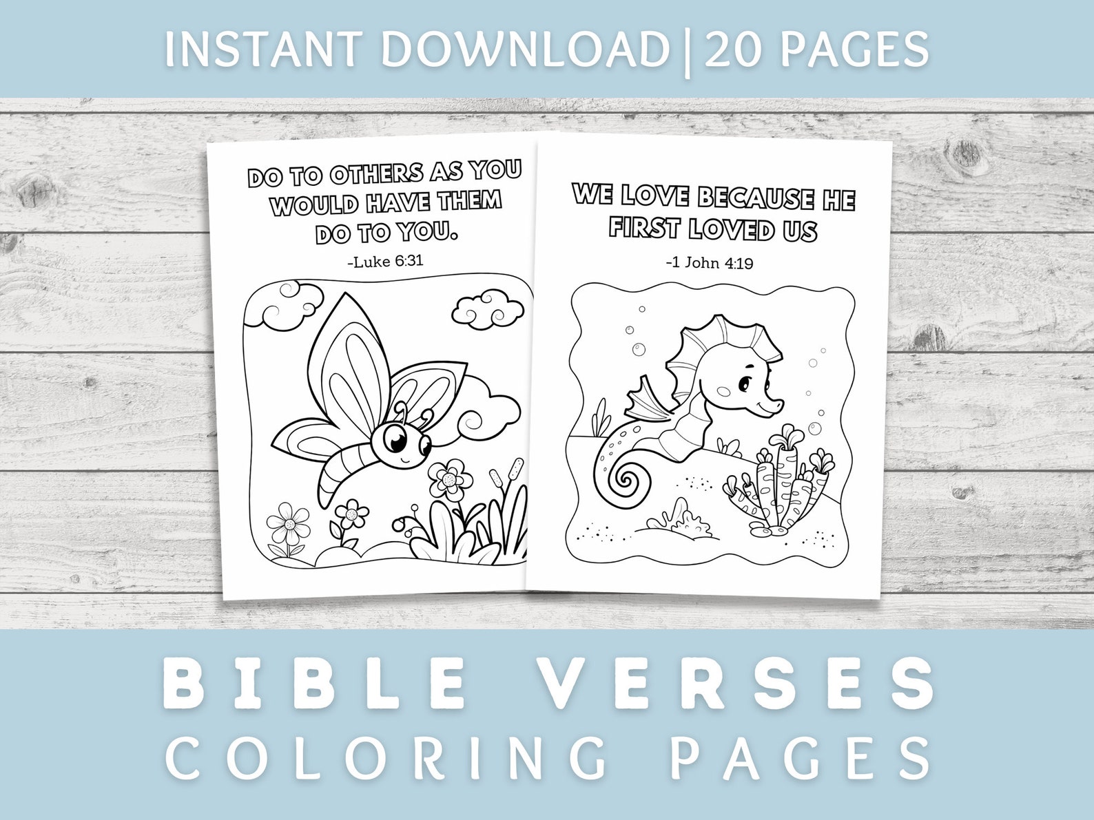 20 Bible Verse Coloring Pages for Preschoolers, Preschool Bible Verses ...