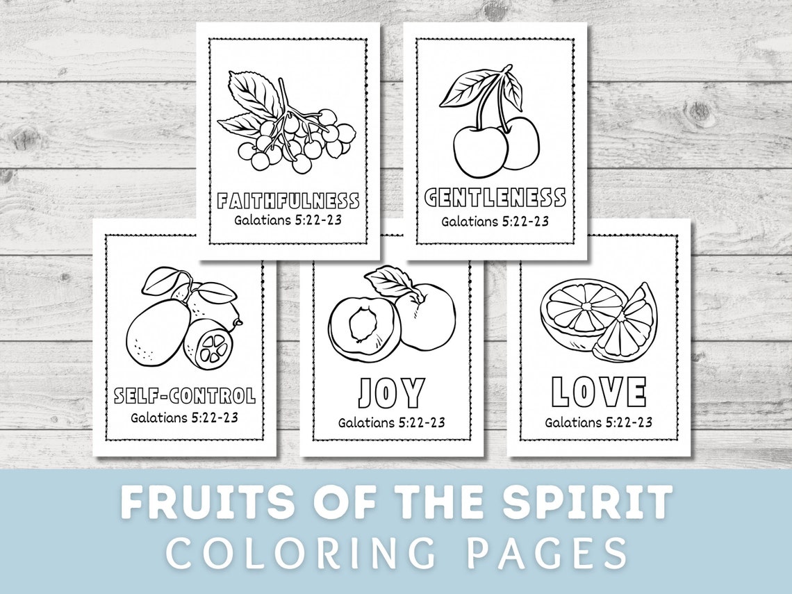 10 Fruit of the Spirit Coloring Pages | Bible Verse Coloring Pages ...