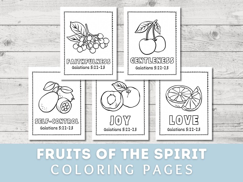 10 Fruit of the Spirit Coloring Pages | Bible Verse Coloring Pages ...