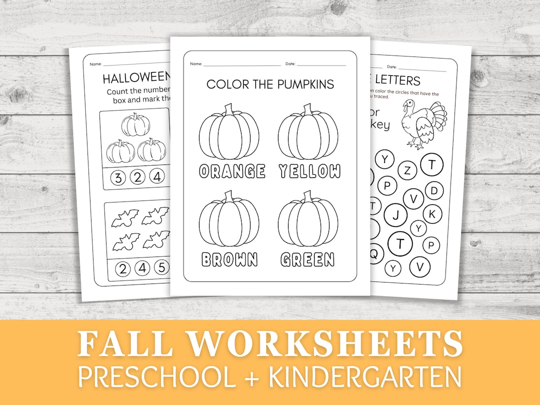 Fall Worksheets | Pumpkin Worksheets, Homeschool, Preschool ...