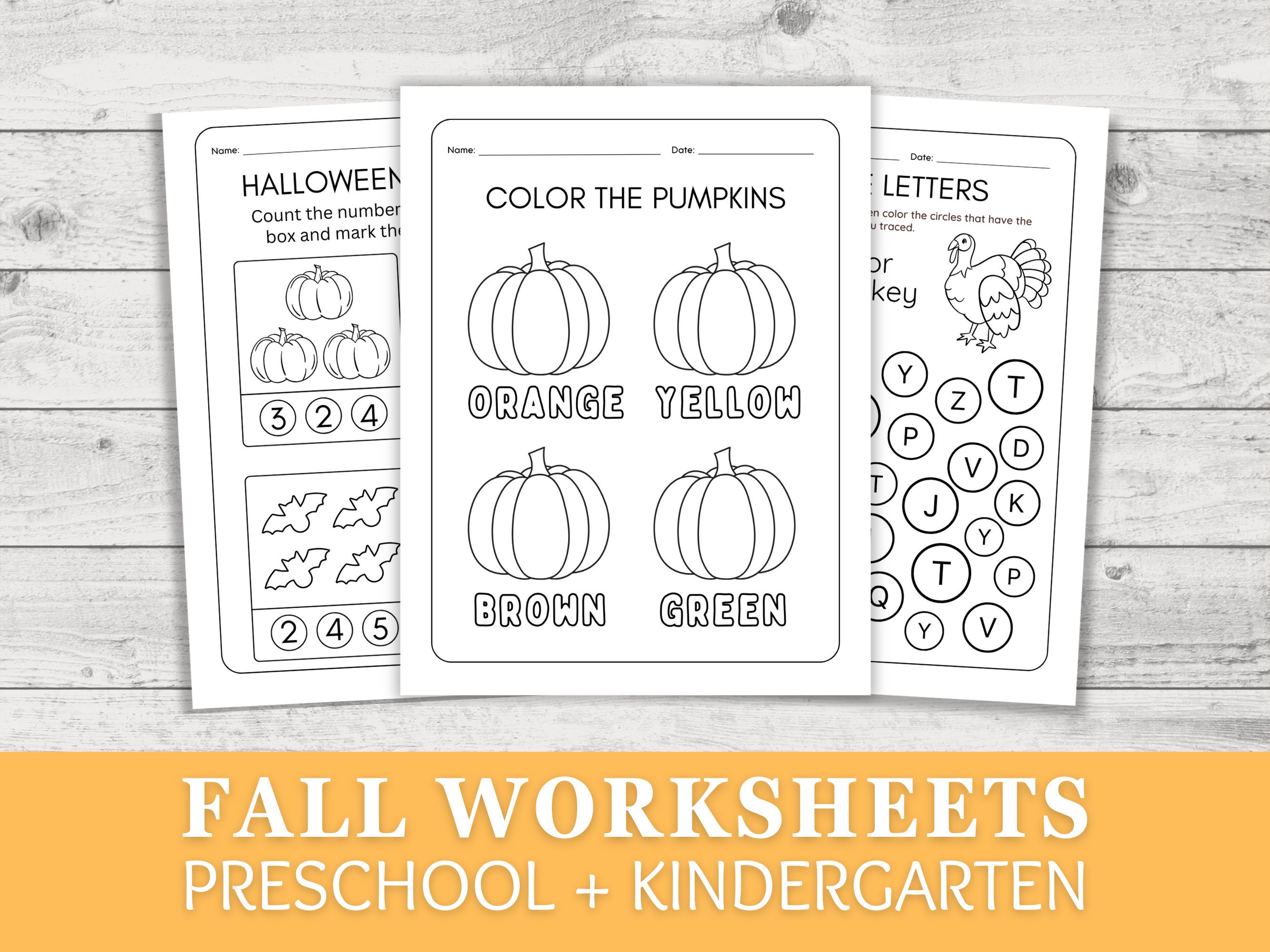 Fall Worksheets | Pumpkin Worksheets, Homeschool, Preschool ...