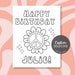 Custom Groovy Coloring Pages Party Favors Printable, Retro Birthday ...
