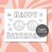 Custom Groovy Coloring Pages Party Favors Printable, Retro Birthday ...