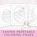3 Easter Egg Coloring Pages for Kids, Printable Easter Coloring Pages ...