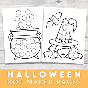 Halloween Dot Marker Printable, Dot Markers Activity, Dot Marker ...
