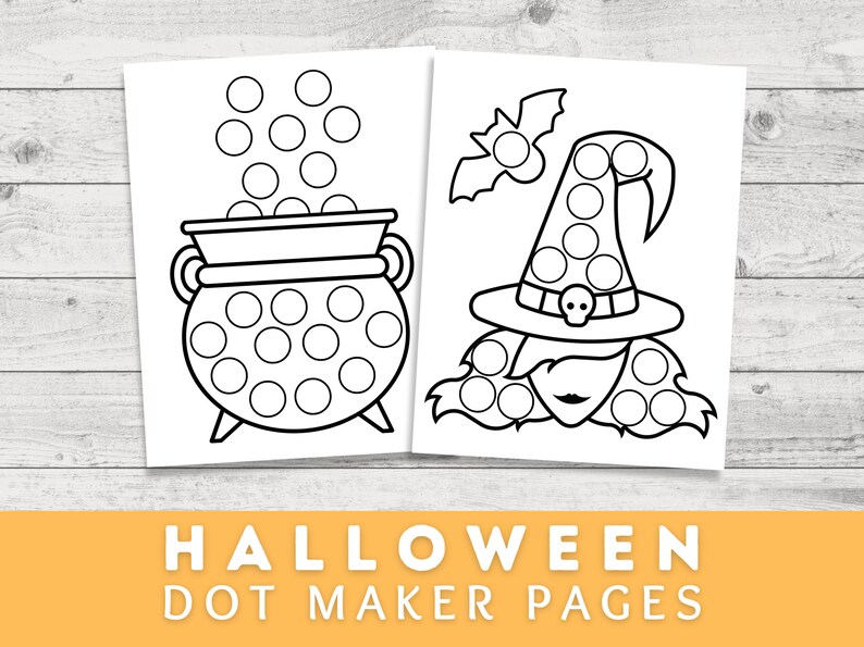 Halloween Dot Marker Printable, Dot Markers Activity, Dot Marker ...