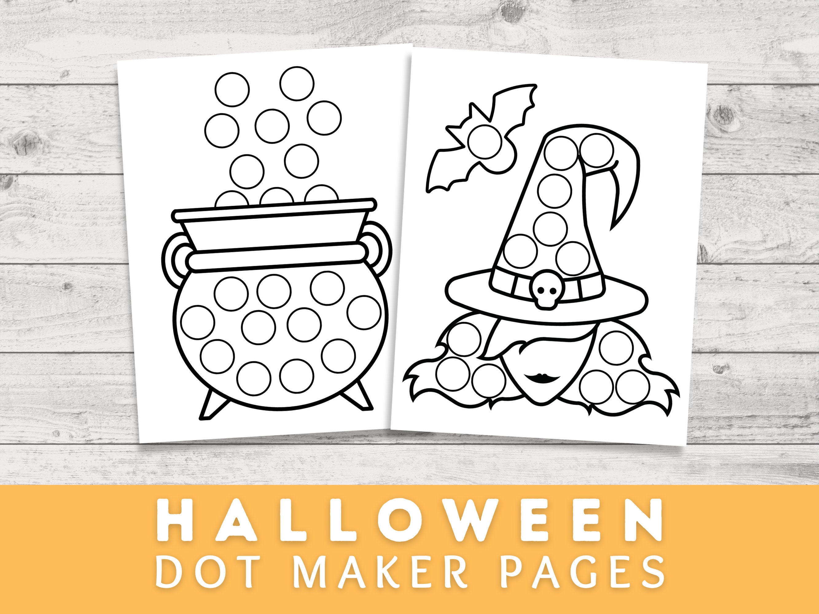 Halloween Dot Marker Printable, Dot Markers Activity, Dot Marker ...