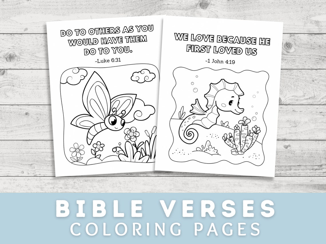 20 Bible Verse Coloring Pages for Preschoolers, Preschool Bible Verses ...