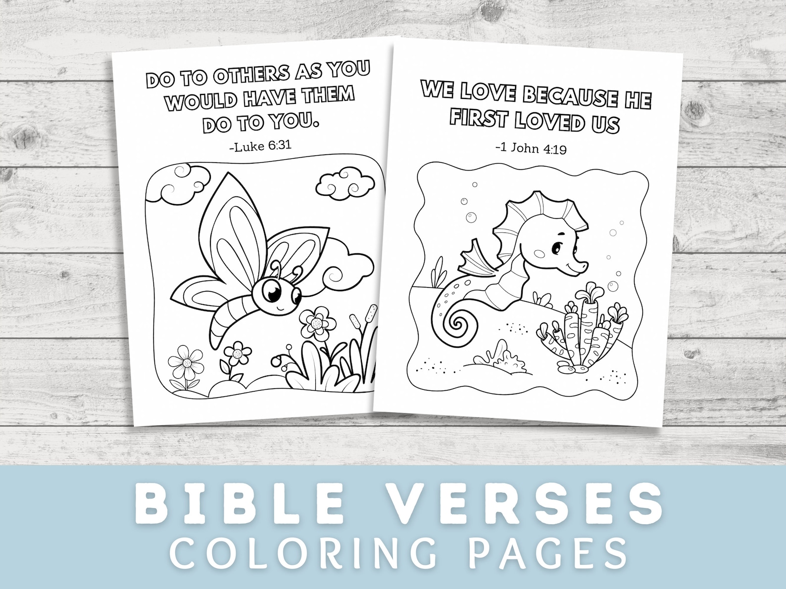 20 Bible Verse Coloring Pages for Preschoolers, Preschool Bible Verses ...