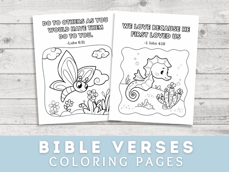 20 Bible Verse Coloring Pages for Preschoolers, Preschool Bible Verses ...